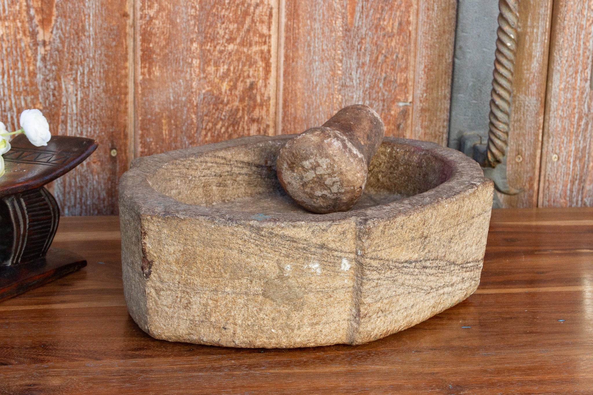 Rustic Raipur Stone Kharal Mortar– DE-COR | Globally Inspired