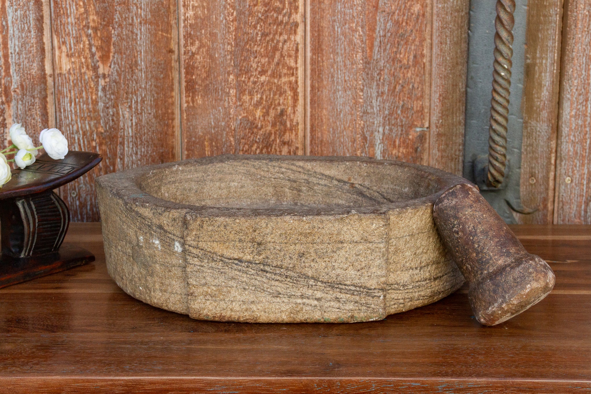 Rustic Raipur Stone Kharal Mortar– DE-COR | Globally Inspired