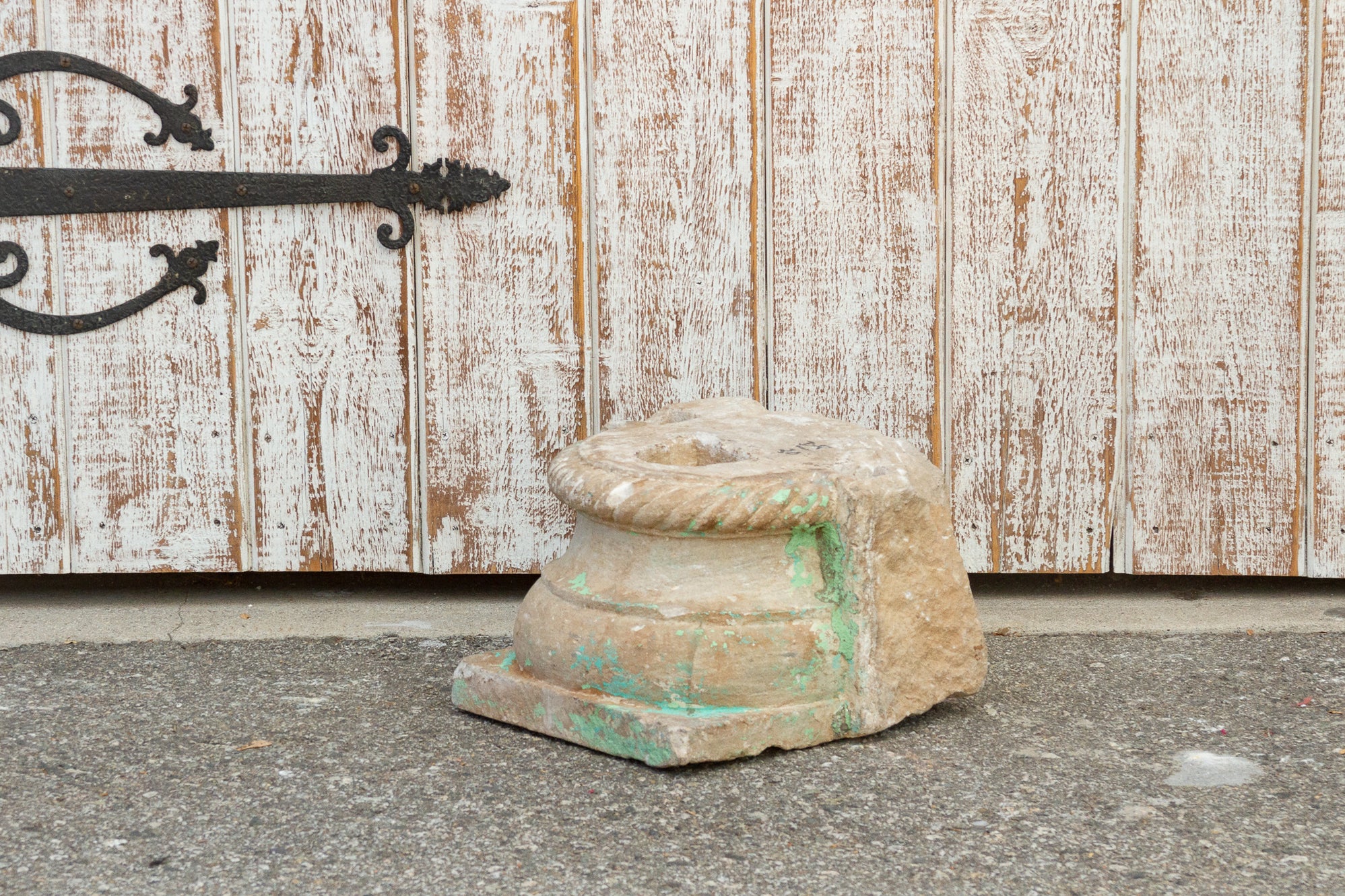 Antique Demilune Stone Pedestal Base– DE-COR | Globally Inspired