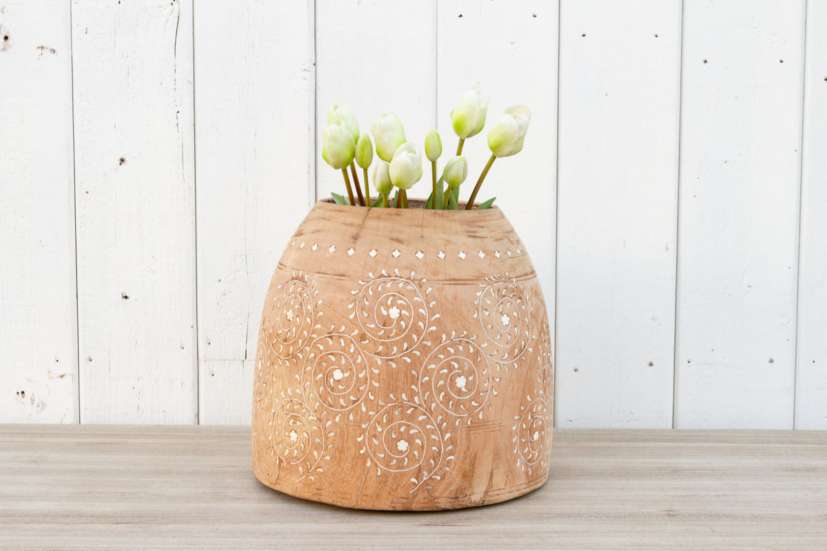 Antique Farmhouse Inlay Ghee Pot– DE-COR | Globally Inspired