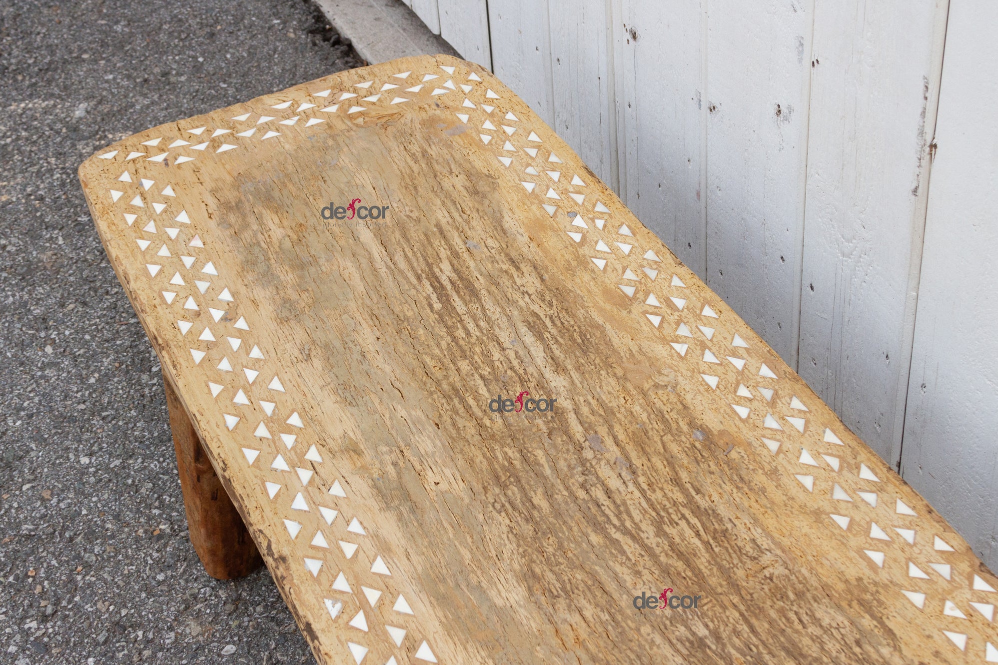 Primitive Inlaid Tribal Naga Table or Bench– DE-COR | Globally Inspired