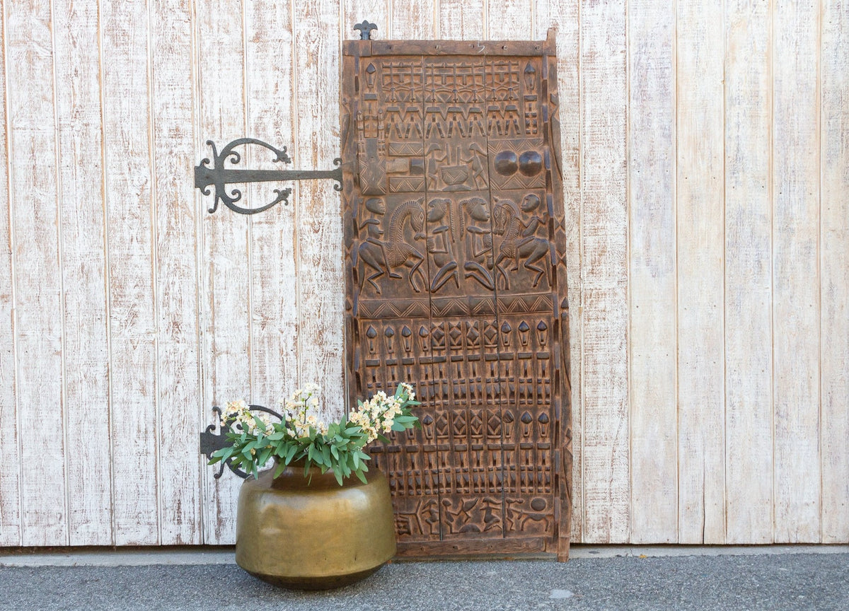 Antique Bold Carved African Door