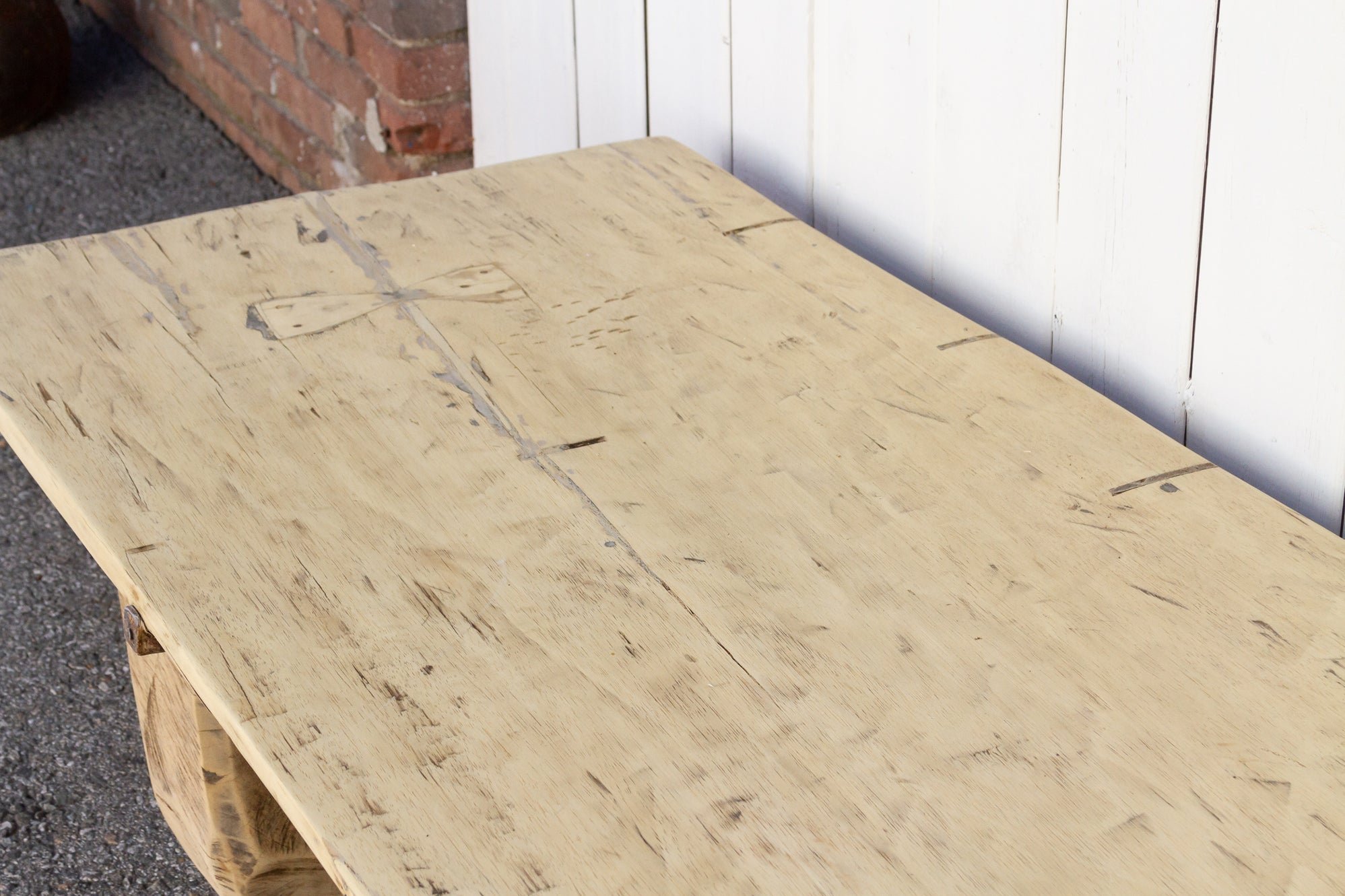 Antique Bleached Wood Naga Table– DE-COR | Globally Inspired