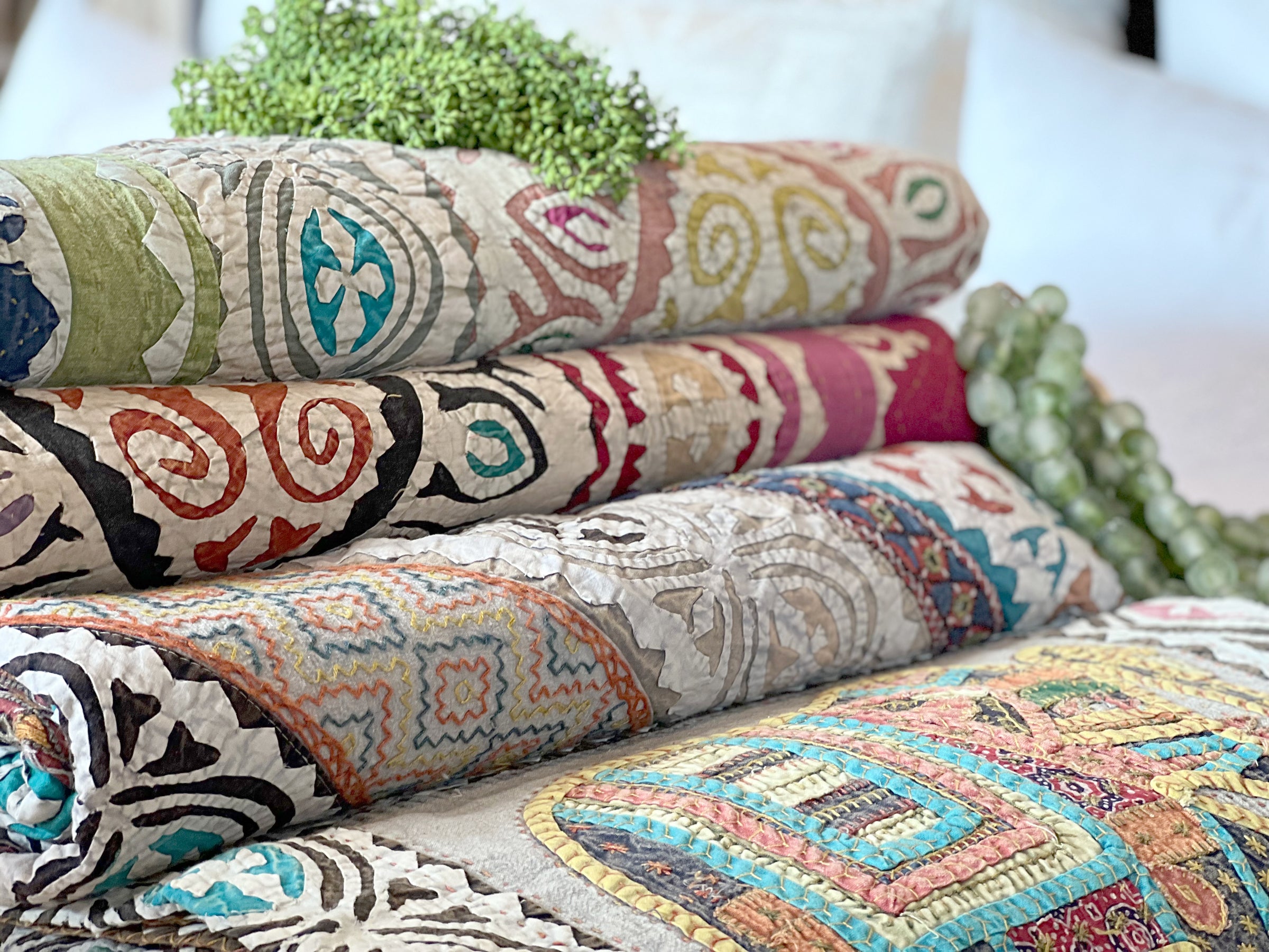 Colorful Appliqué Coverlets